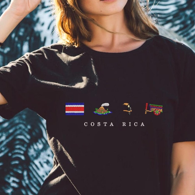 COSTA RICA Embroidery Design for Machine, Costa Rica Flag, Arenal ...