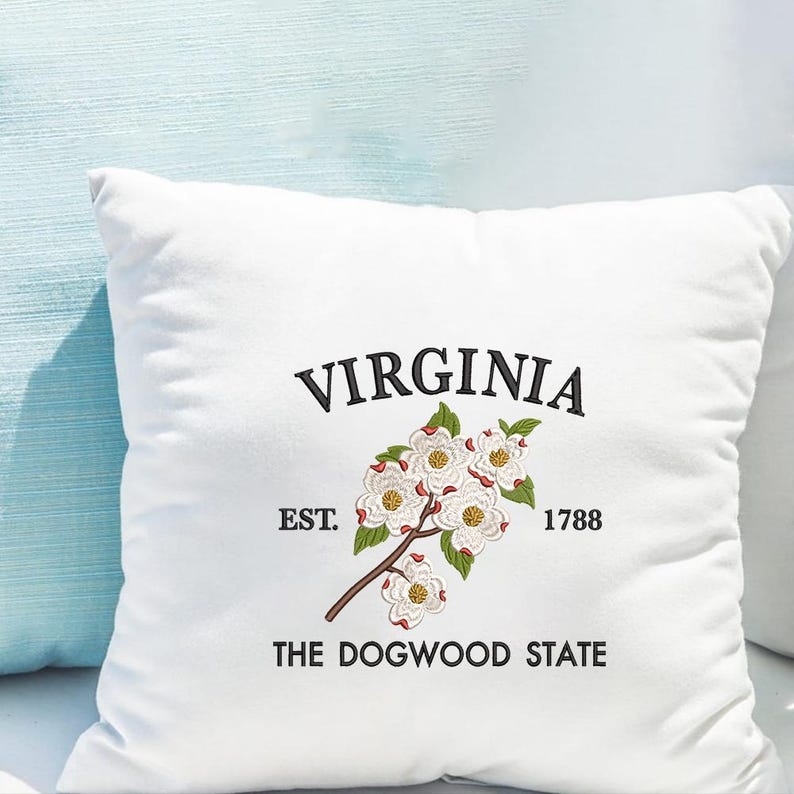 Virginia Embroidery Design, Dogwood Flower State Machine Embroidery ...
