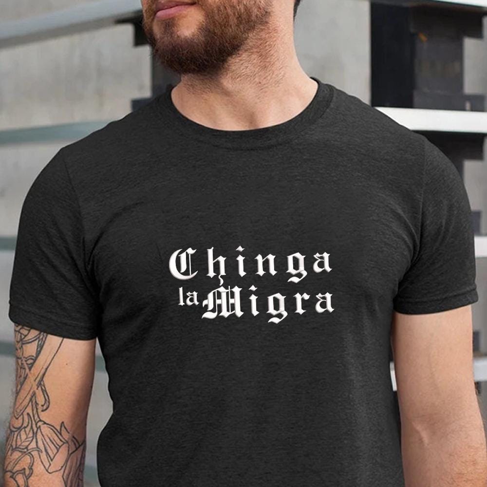 Chicano Slogan Embroidery Design, Cultural Phrase Against Border Patrol ...