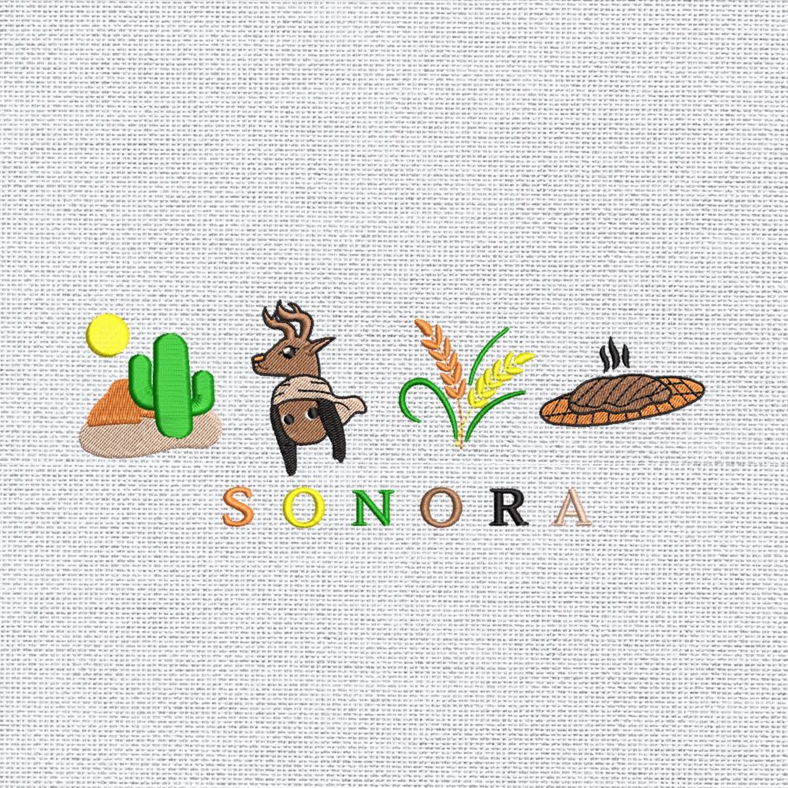 Sonora Embroidery Design, Mexico Culture Machine Embroidery File, Wheat ...