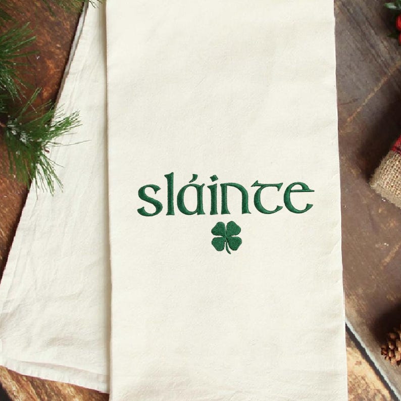 Slainte Irish Cheers Embroidery Design,st Patricks Day Text Machine ...