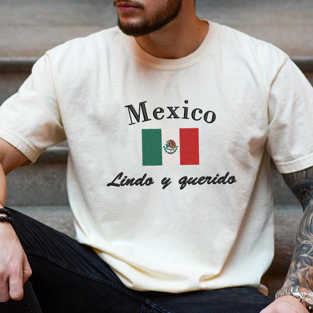 Mexico Flag Embroidery Design, Mexican Flag With Script Phrase Machine ...