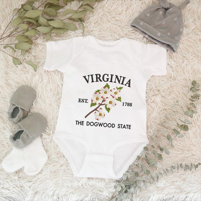 Virginia Embroidery Design, Dogwood Flower State Machine Embroidery ...