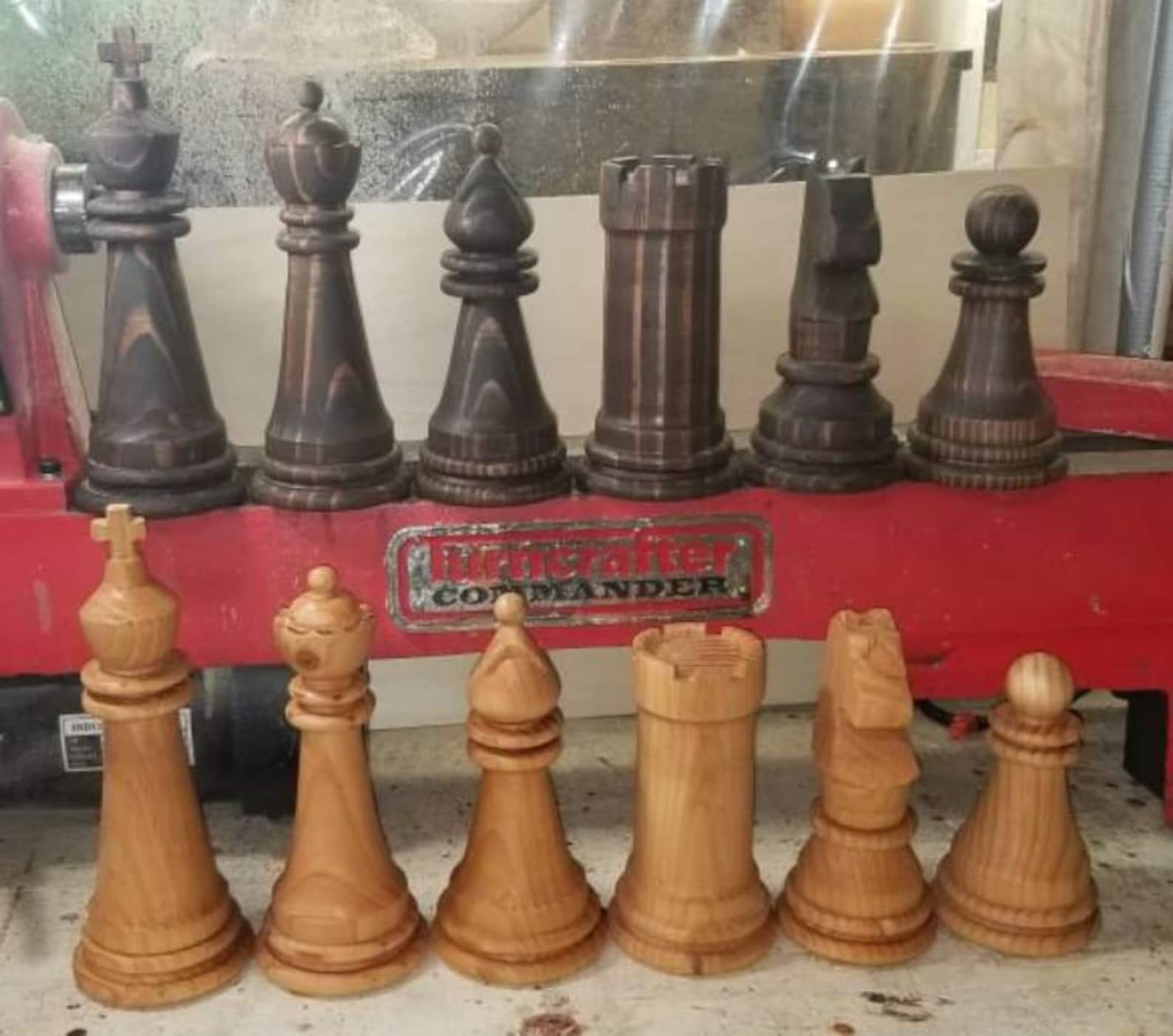 Custom Hand Made Chess Pieces - OVERSIZE AVAILABLE - Etsy