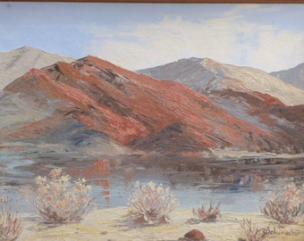 Desert oil painting | Etsy