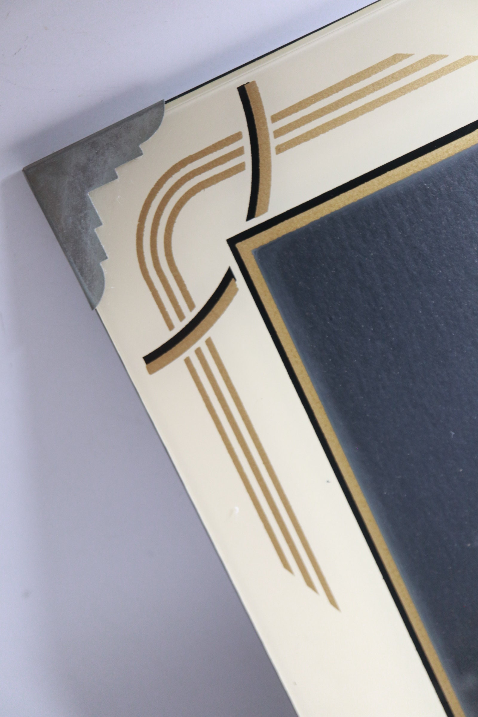 Art Deco Picture Frame Frameless Photo Frame Reverse Painted 1920's ...