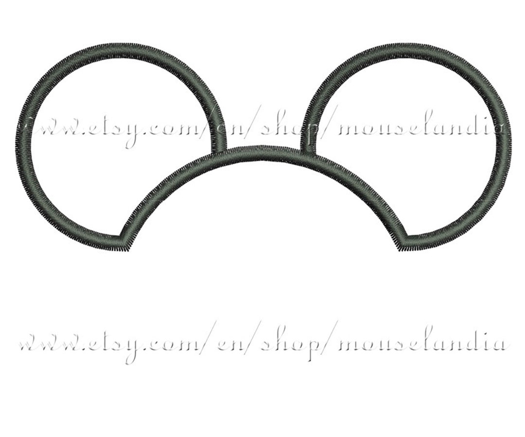Cute Boy Mouse Ears Applique Monogram Design 2 Sizes 4X4, 5X7 Instant ...
