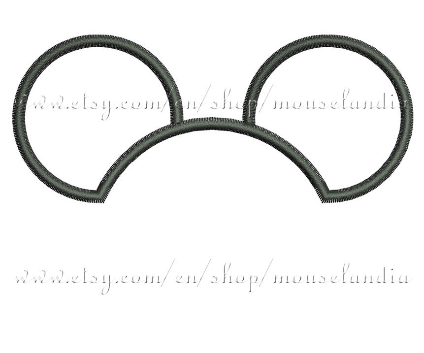 Cute Boy Mouse Ears Applique Monogram Design 2 Sizes 4X4 5X7 - Etsy
