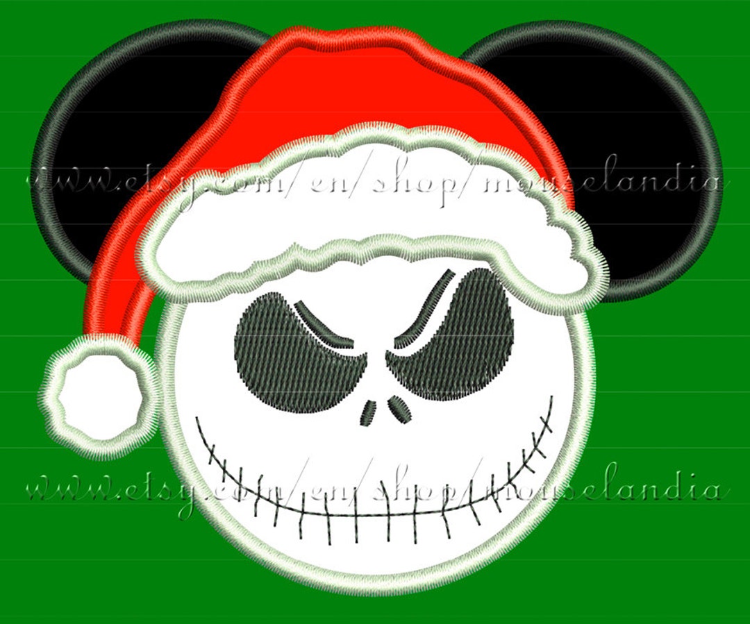 Cute Jack Mouse Merry Christmas Applique Design Embroidery Instant ...