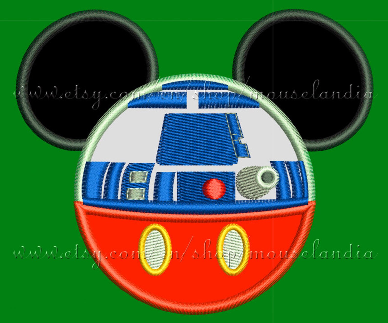 Cute Mouse Star Wars Applique Design for Embroidery Machine 2 | Etsy