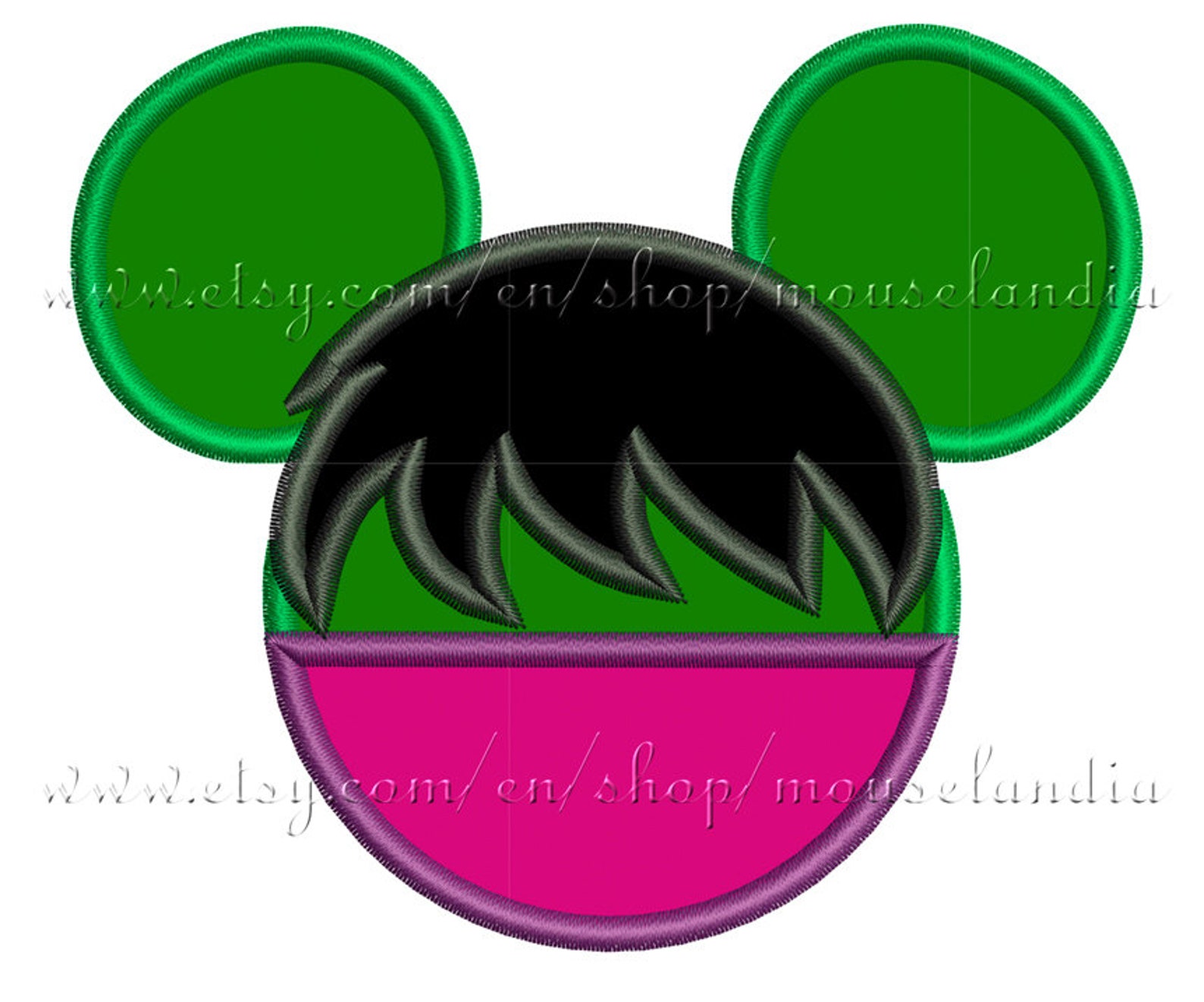 Cute Hulk Mouse Applique Design for Embroidery Machine .2 | Etsy