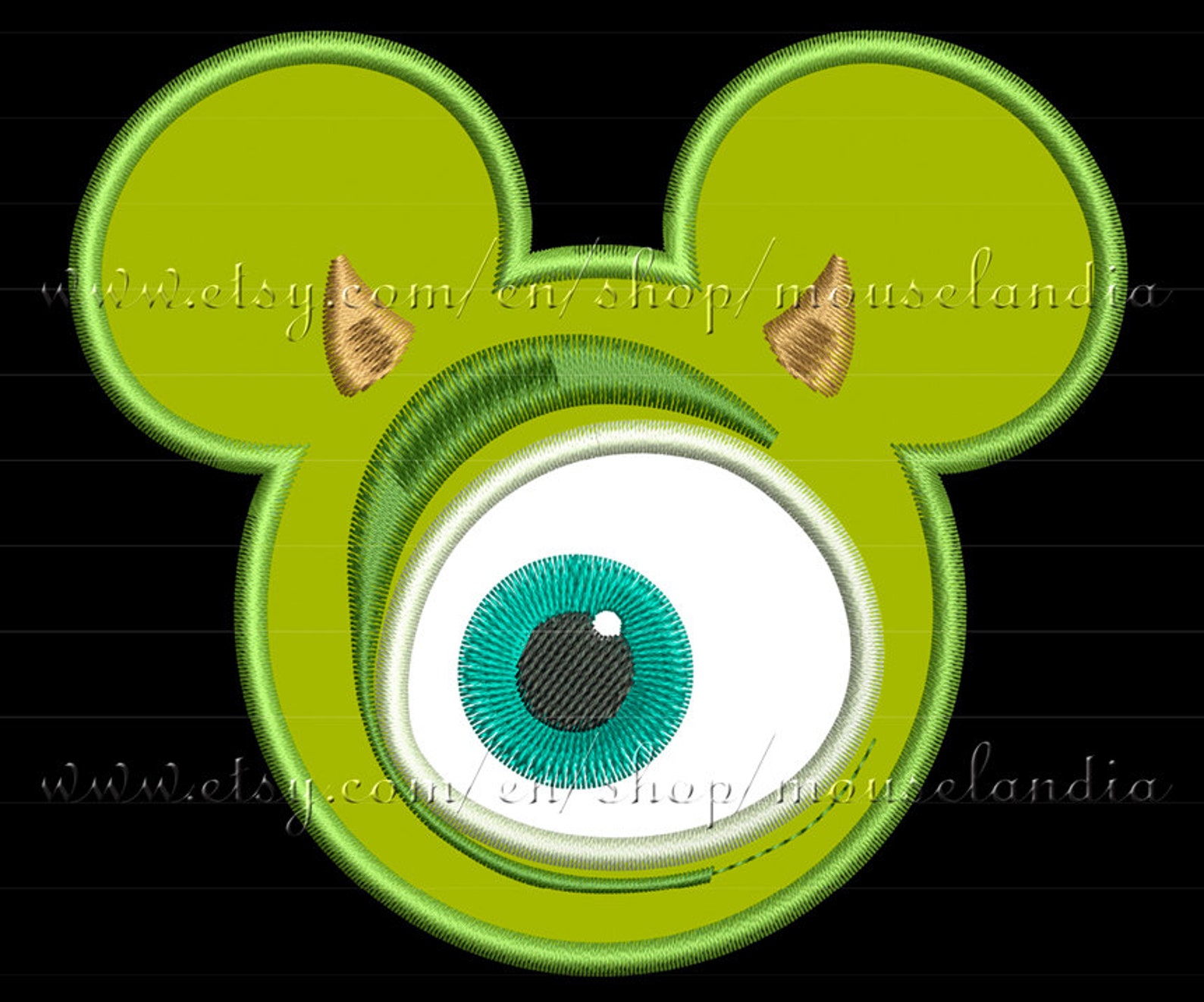 Cute Monster Eye Mouse Applique Design for Embroidery Machine - Etsy