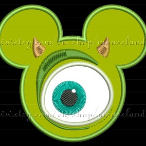 Cute Monster Eye Mouse Applique Design for Embroidery Machine Instant ...