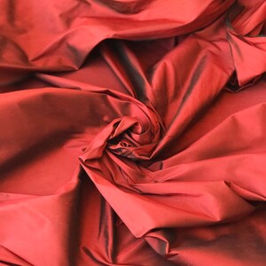 Red Dupioni Silk Fabric, Deep Red Dupioni Silk, 100% Dupioni Silk ...