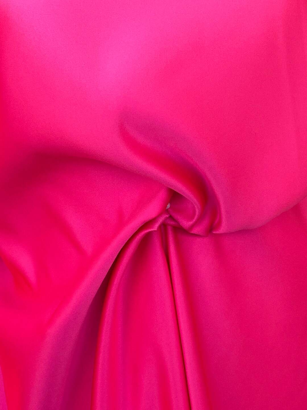Hot Pink Fuchsia Pink Duchess Satin Heavy Satin 205 G per Sqm Bridal ...