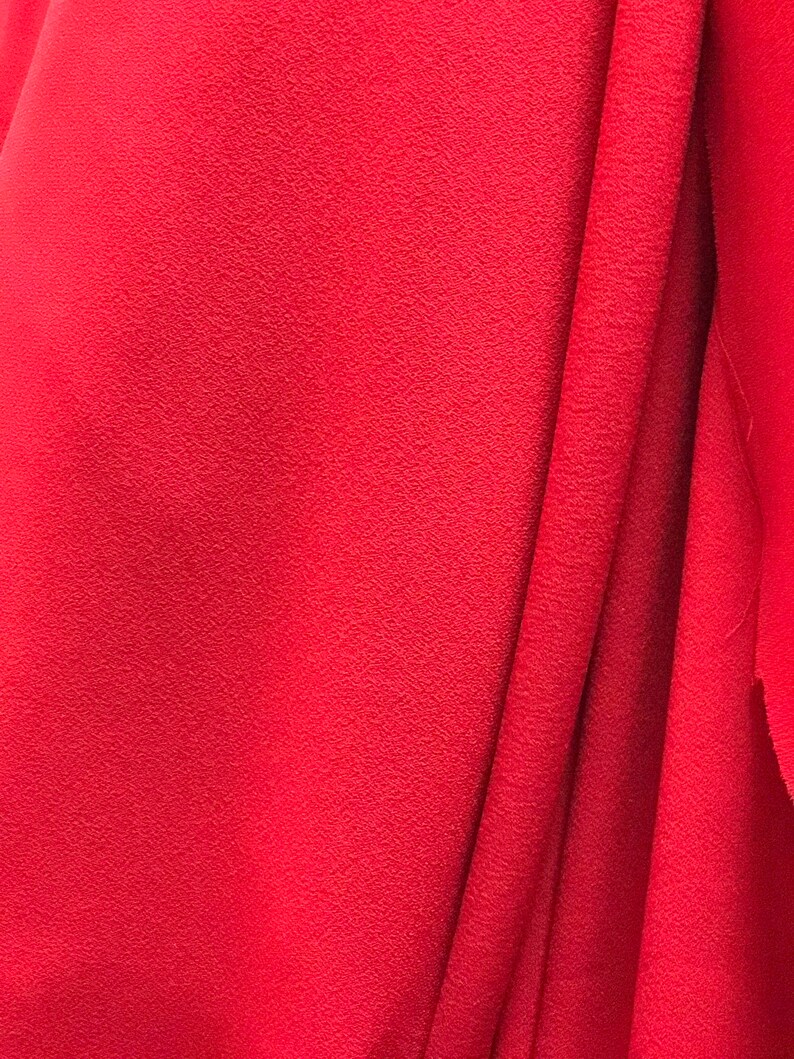 Red Stretch Pebble Crepe Fabric 2 Way Stretch Pebble Crepe Textured ...