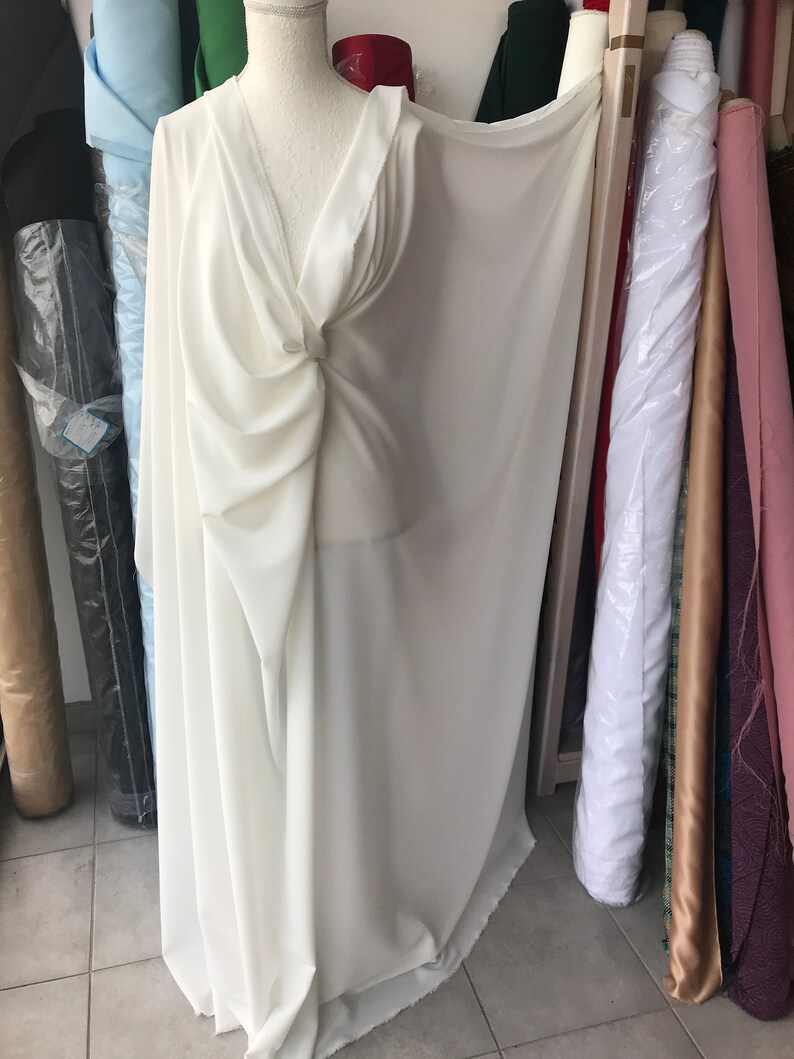 3M Length White off White Stretch Chiffon Fabric Polyester | Etsy
