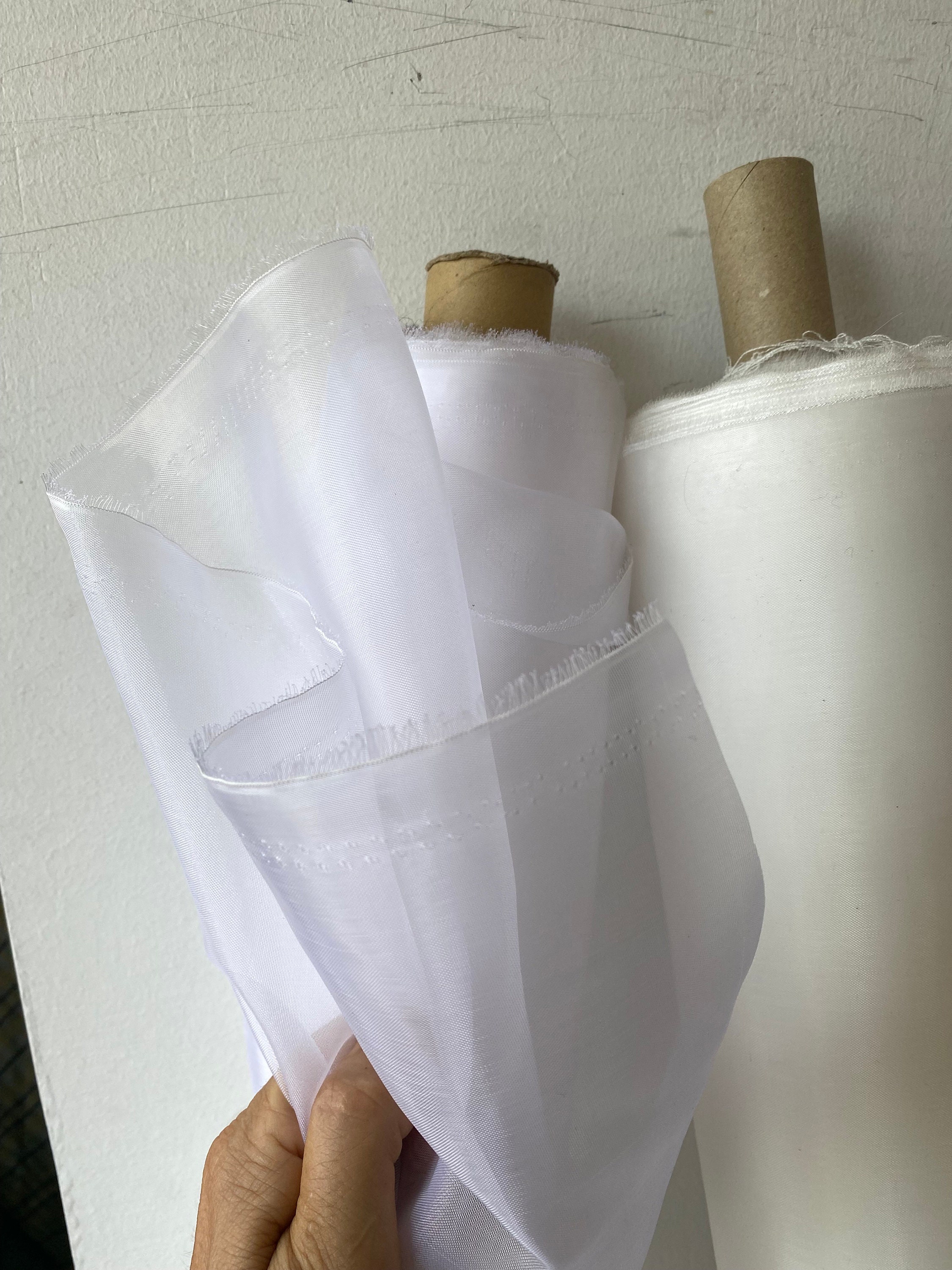 Crinoline Fabric Polyester Crinoline Fabric Pure White and off White ...