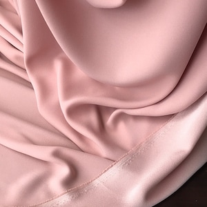 Blush Pink Stretch Crepe Fabric, 2 Way Stretch Pebble Crepe Textured ...