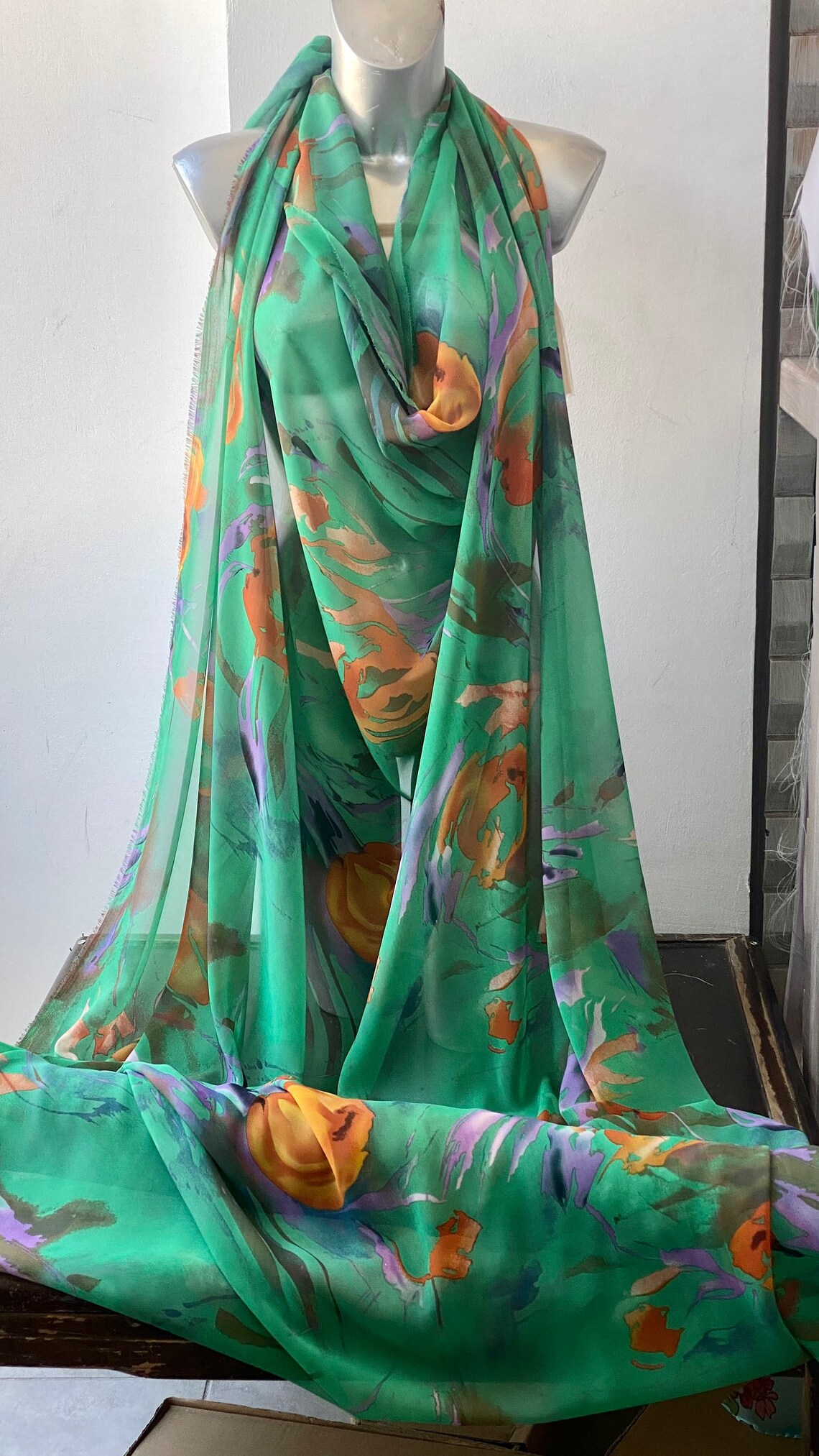 Chiffon Print Fabric Abstract Print Summer Dress Fabric - Etsy