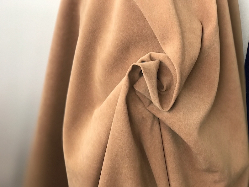 Faux Suede Fabric Artificial a Stretch Suede Fabric Satin | Etsy