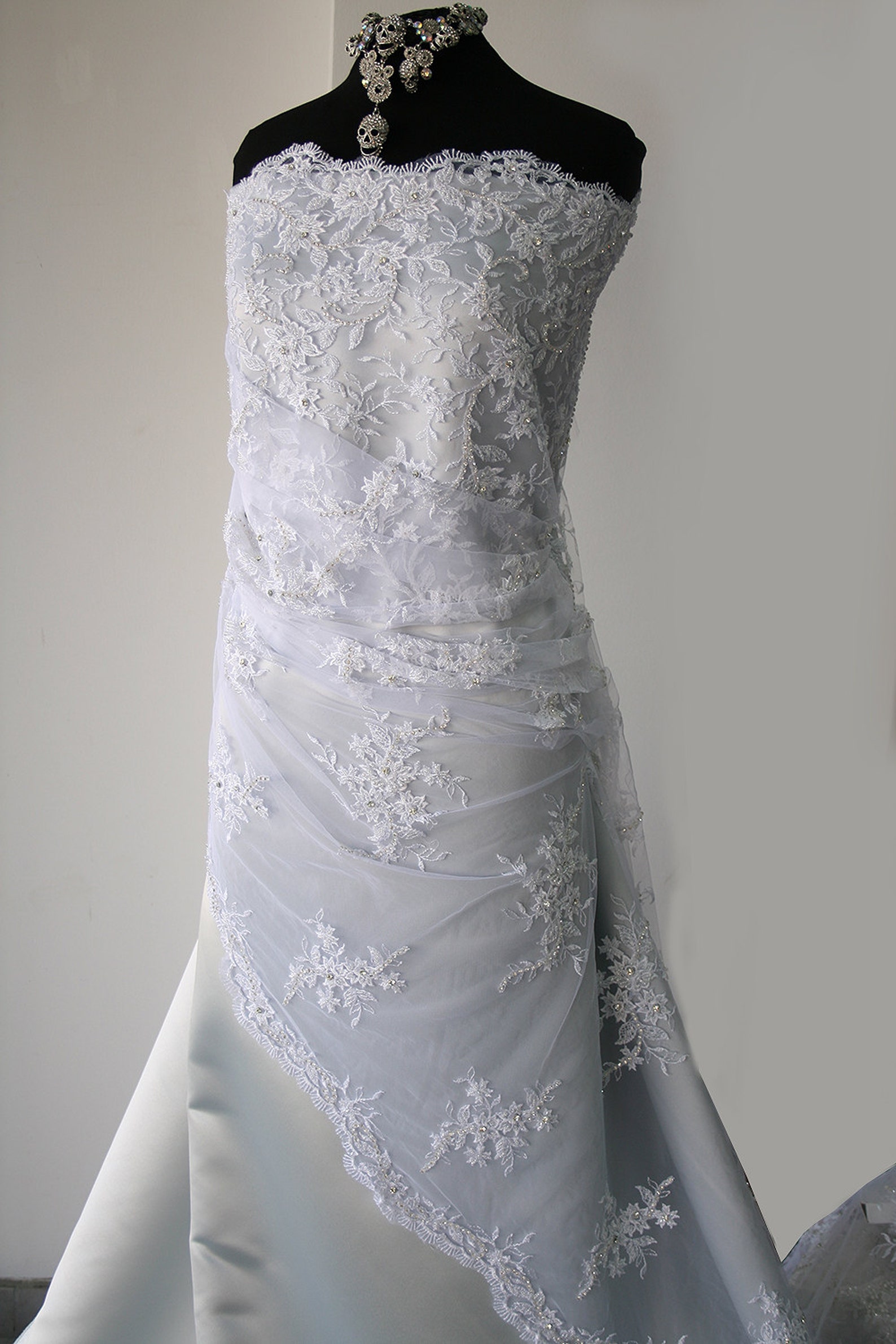 White Bridal Lace Fabric White Wedding Dress Lace Fabric | Etsy