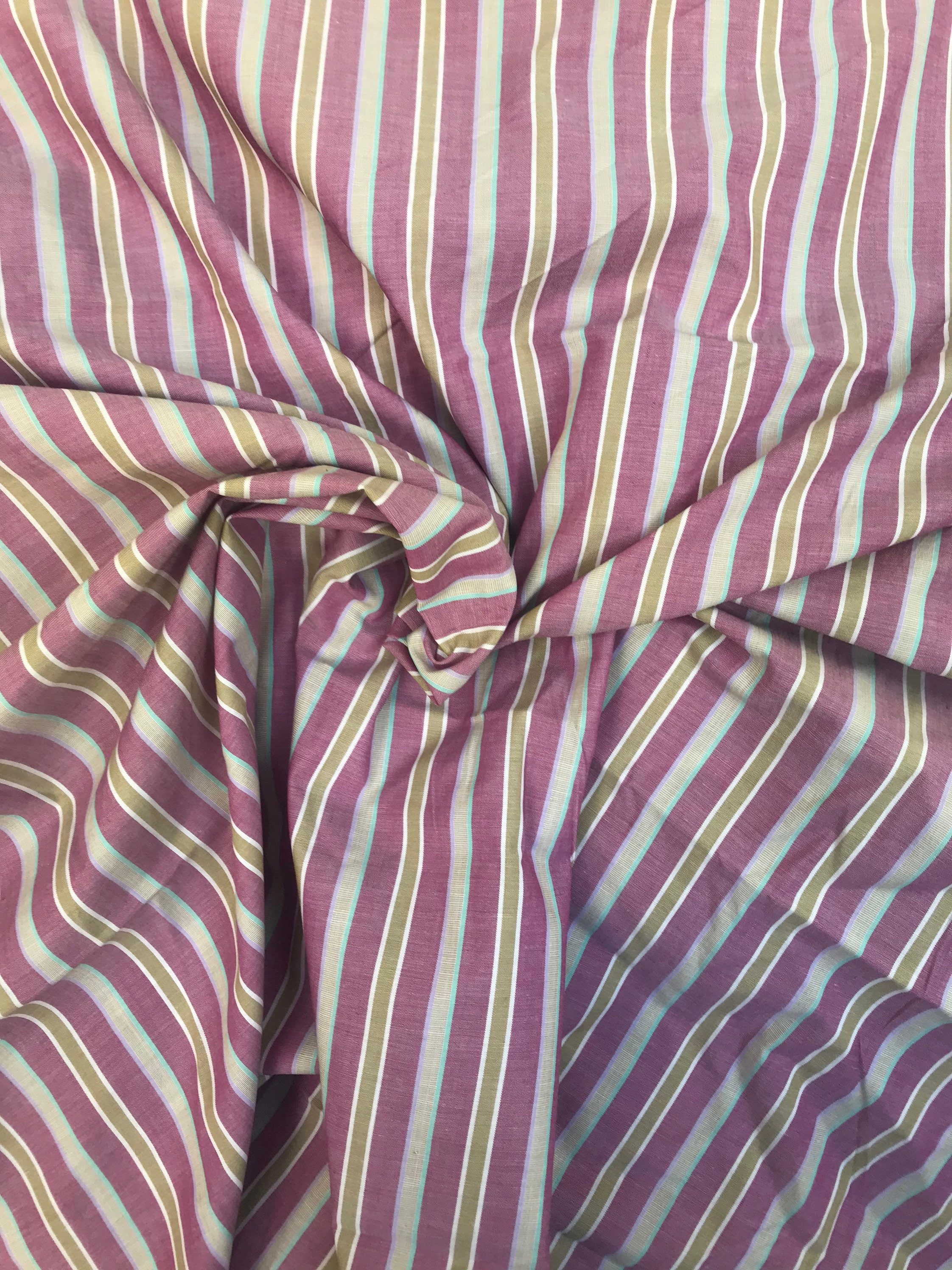 Striped cotton shirt fabric shirting 100% cotton multi colour | Etsy
