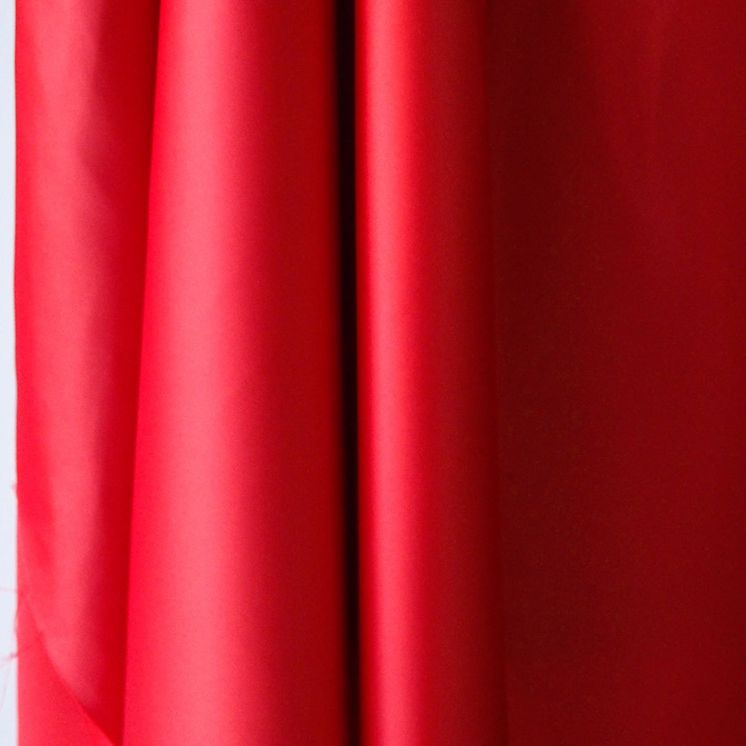 Red Polyester Satin Fabric, Poly Spandex Heavy Duchess Satin, Dull ...
