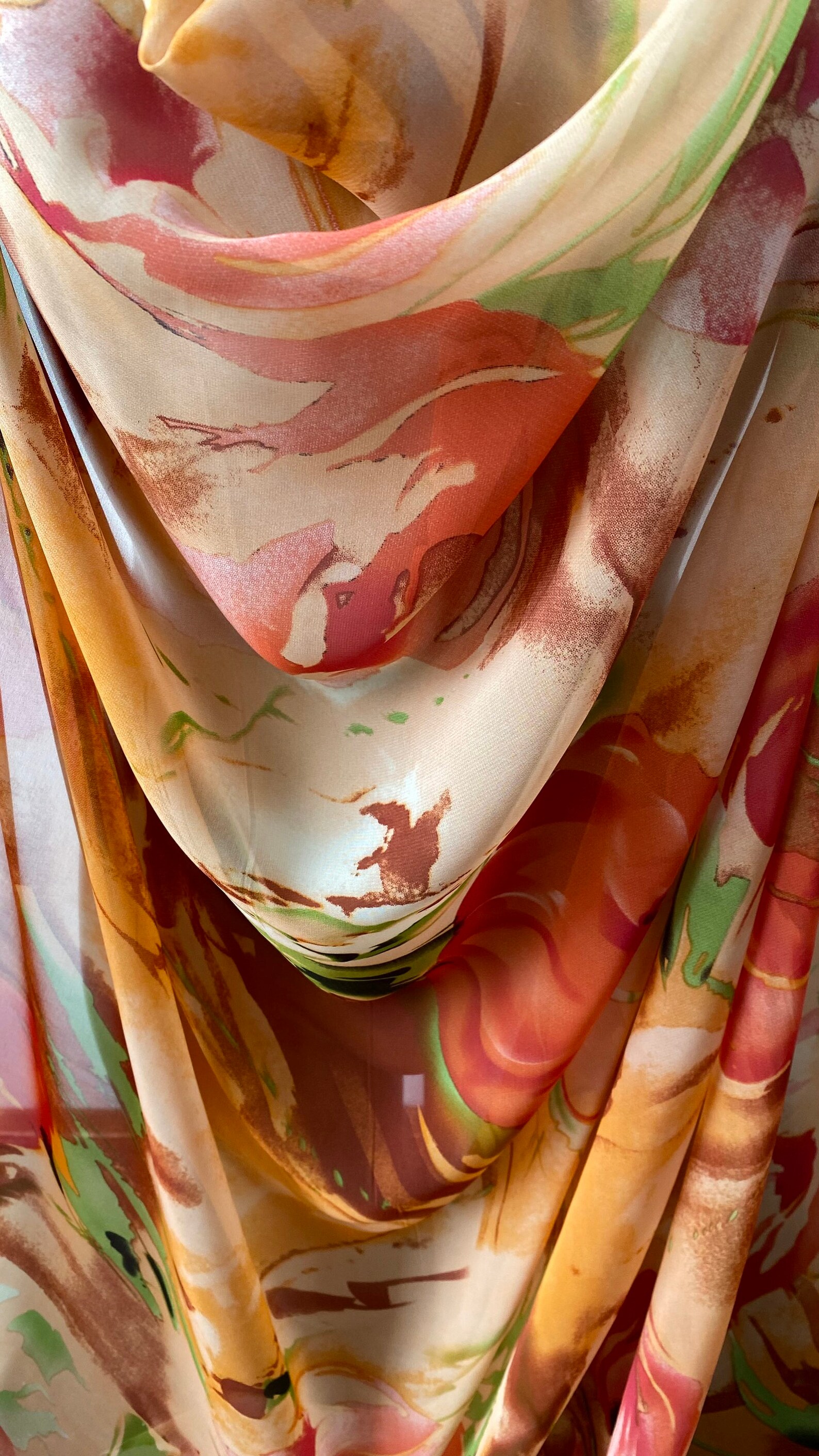 Chiffon Print Fabric Abstract Print Summer Dress Fabric - Etsy