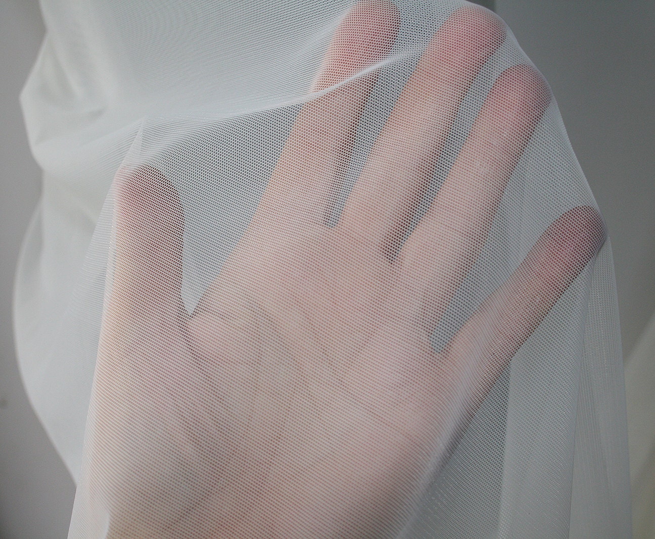 Ivory cream color stretch stretch Tulle Fabric Netting Bridal | Etsy