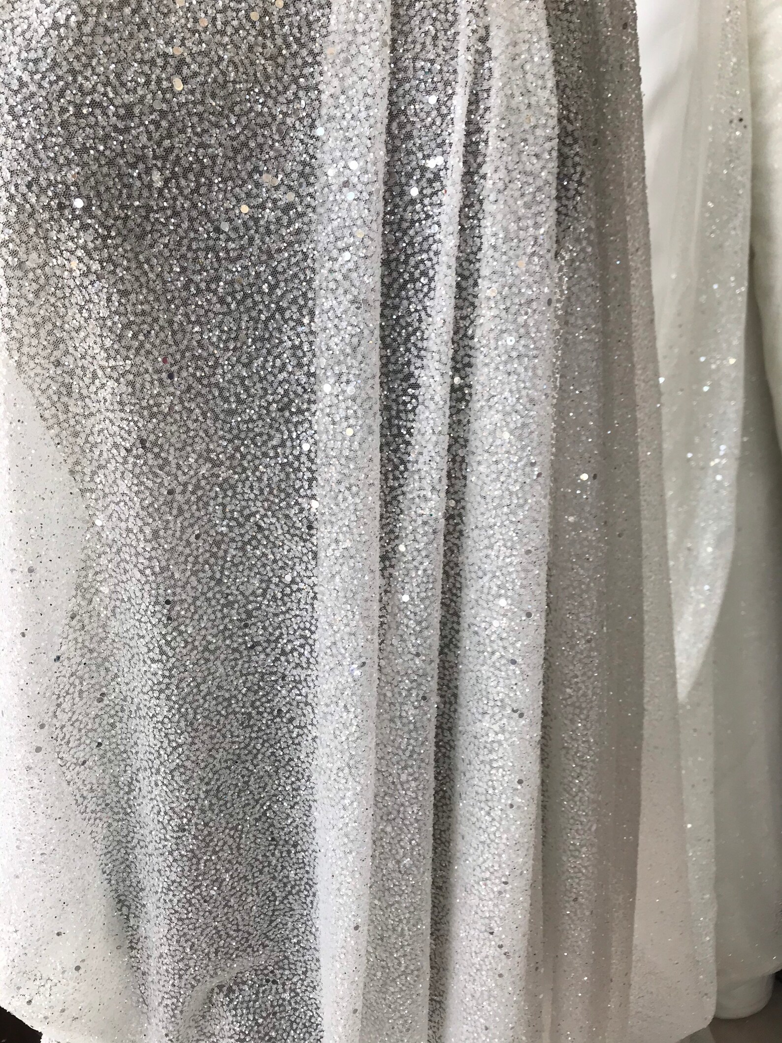 Glitter Tulle White Tulle Translucent Glitter Glitter | Etsy