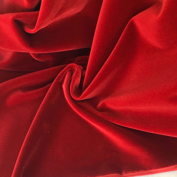 Red Velvet Fabric - Etsy