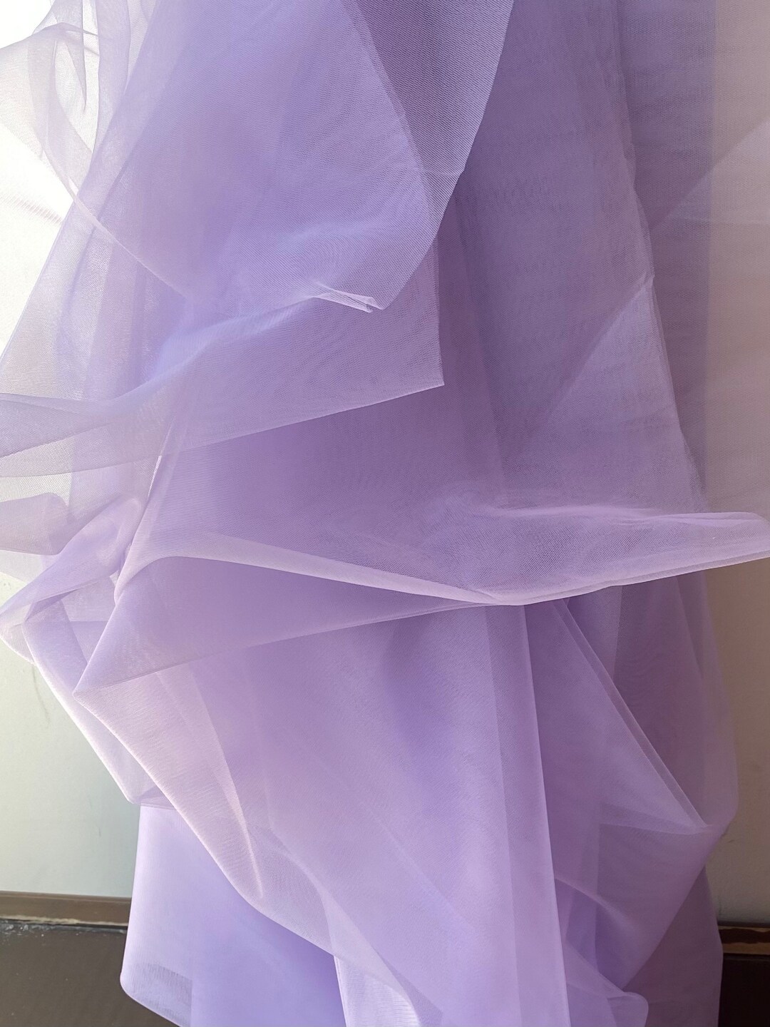 Pièce de lot de 5 m, tulle violet, tissu de tulle violet poudre, tulle ...