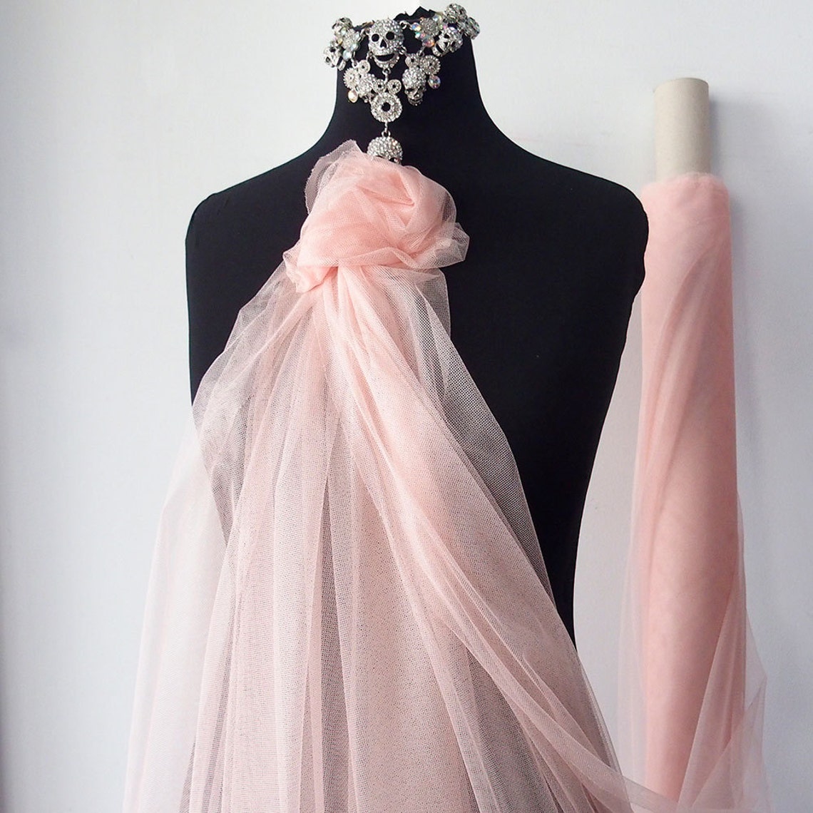 Plush Pink Bridal Tulle Soft Slight Sheen Bridal Skirt Over - Etsy