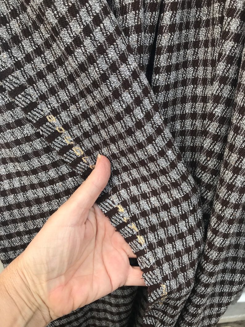 Houndstooth Dogtooth Wool Fabric Brown on Grey Check Fabric - Etsy