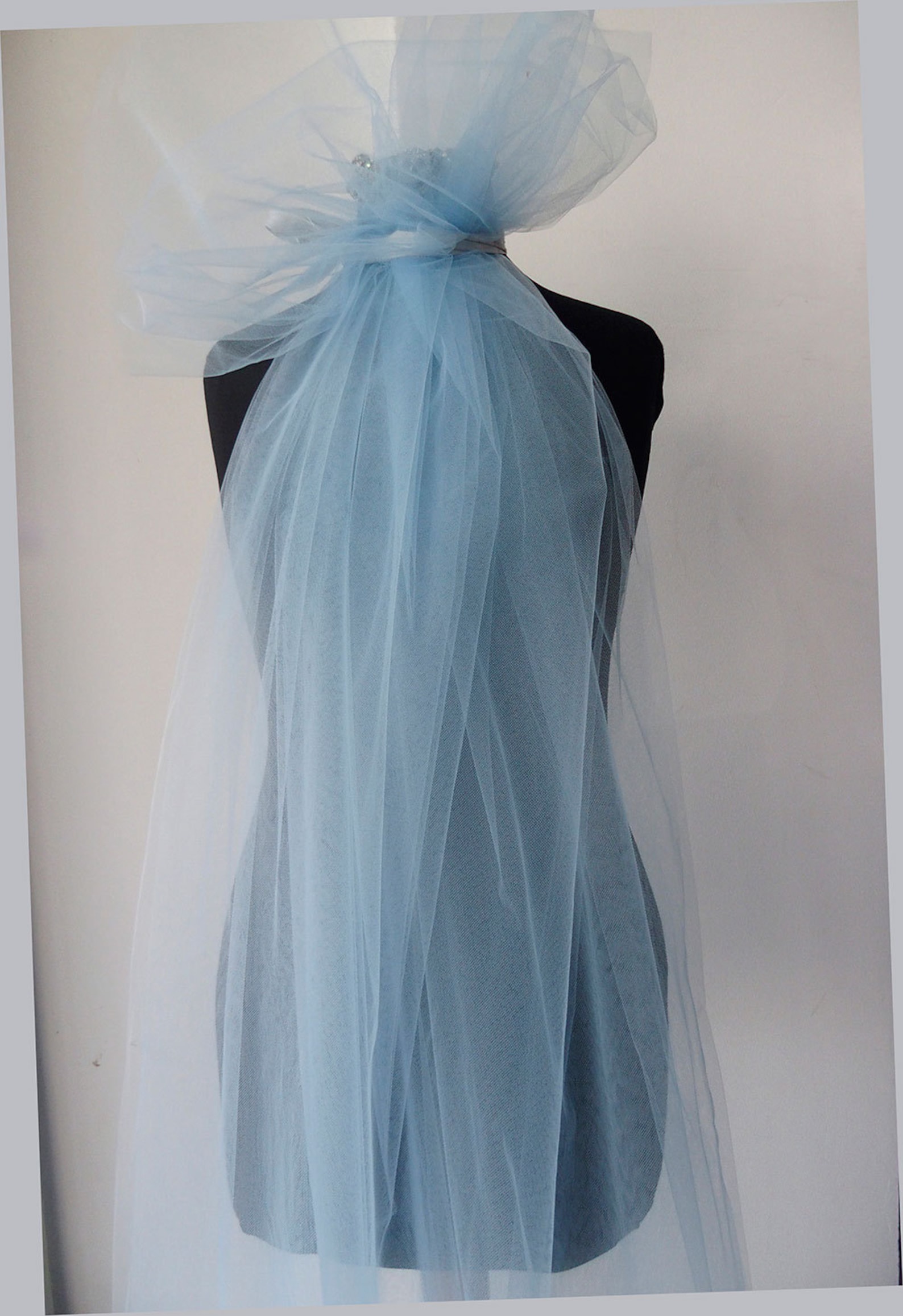 Sky Blue Tulle Fabric Baby Boy Under Skirting Tutus Skirts, Garters ...