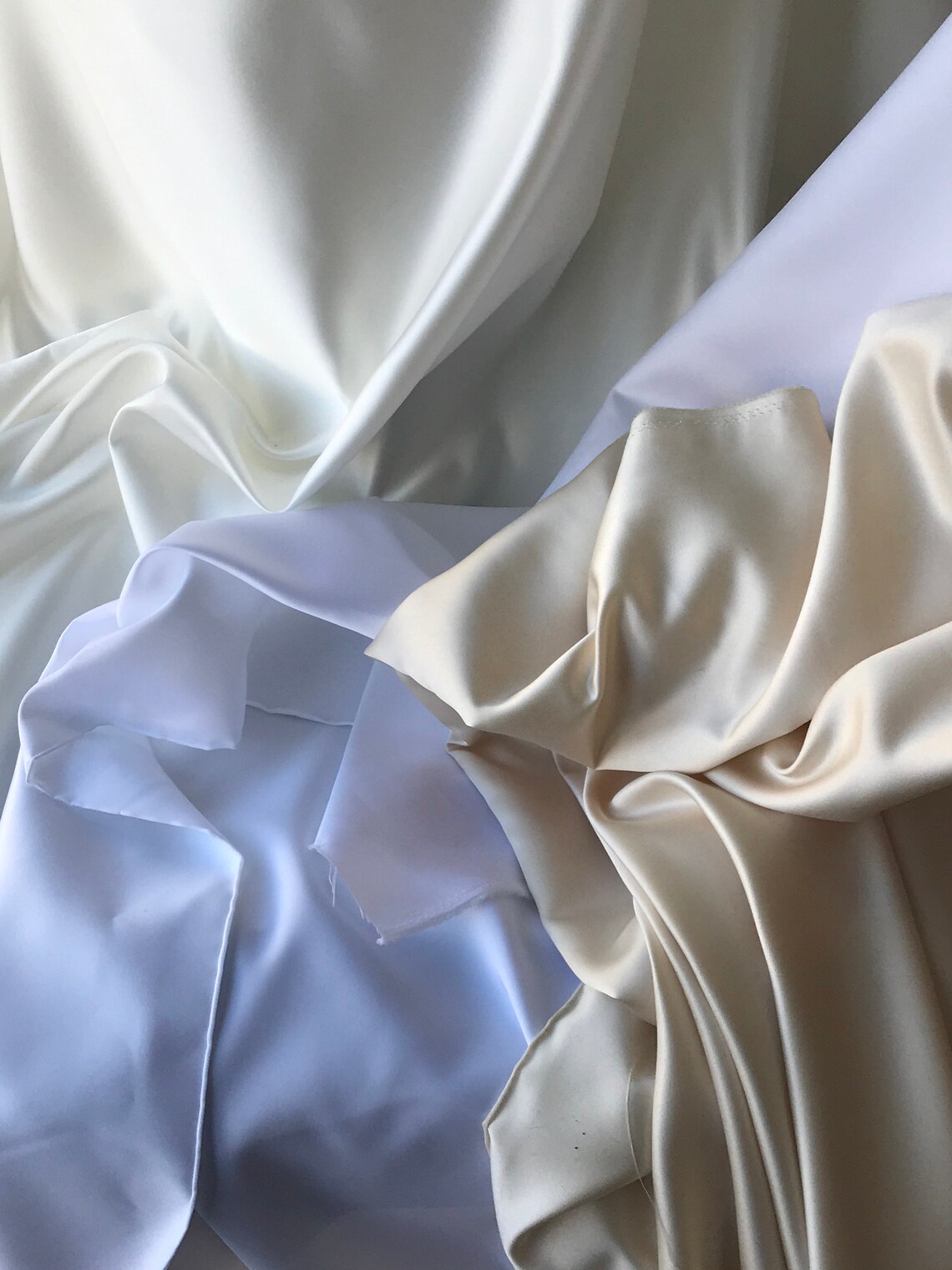 White Duchess Satin Ivory Duchess Satin Cream Satin | Etsy
