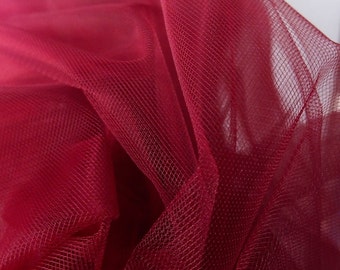 Red Tulle Fabric - Etsy