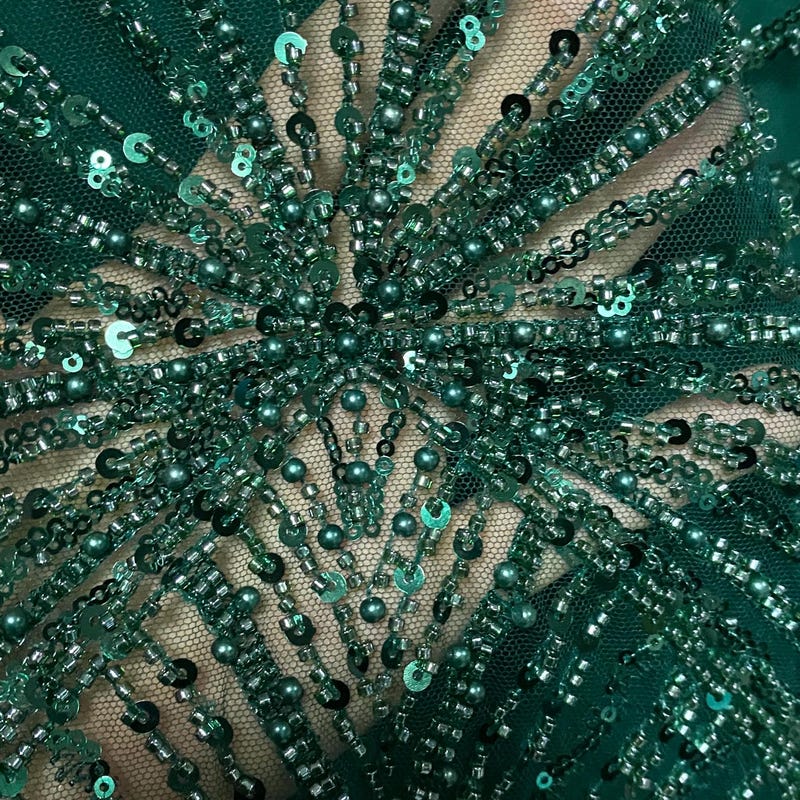 Green Lace Fabric - Etsy