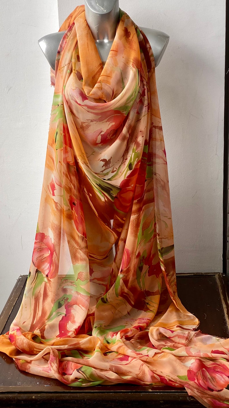 Chiffon Print Fabric Abstract Print Summer Dress Fabric - Etsy