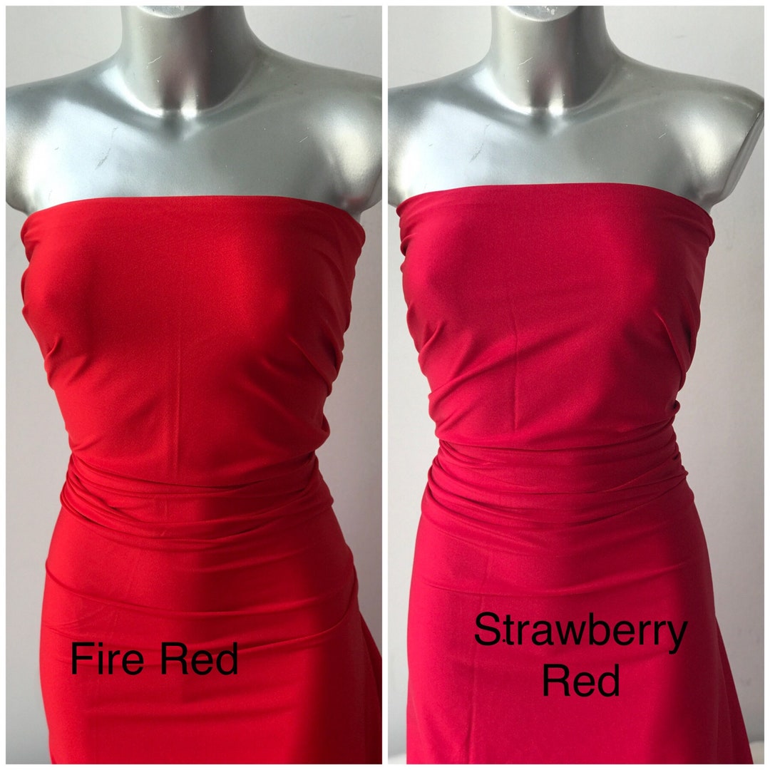 Red Spandex High Performance Fabric 4 Way Stretch Costume Fabric Shiny ...
