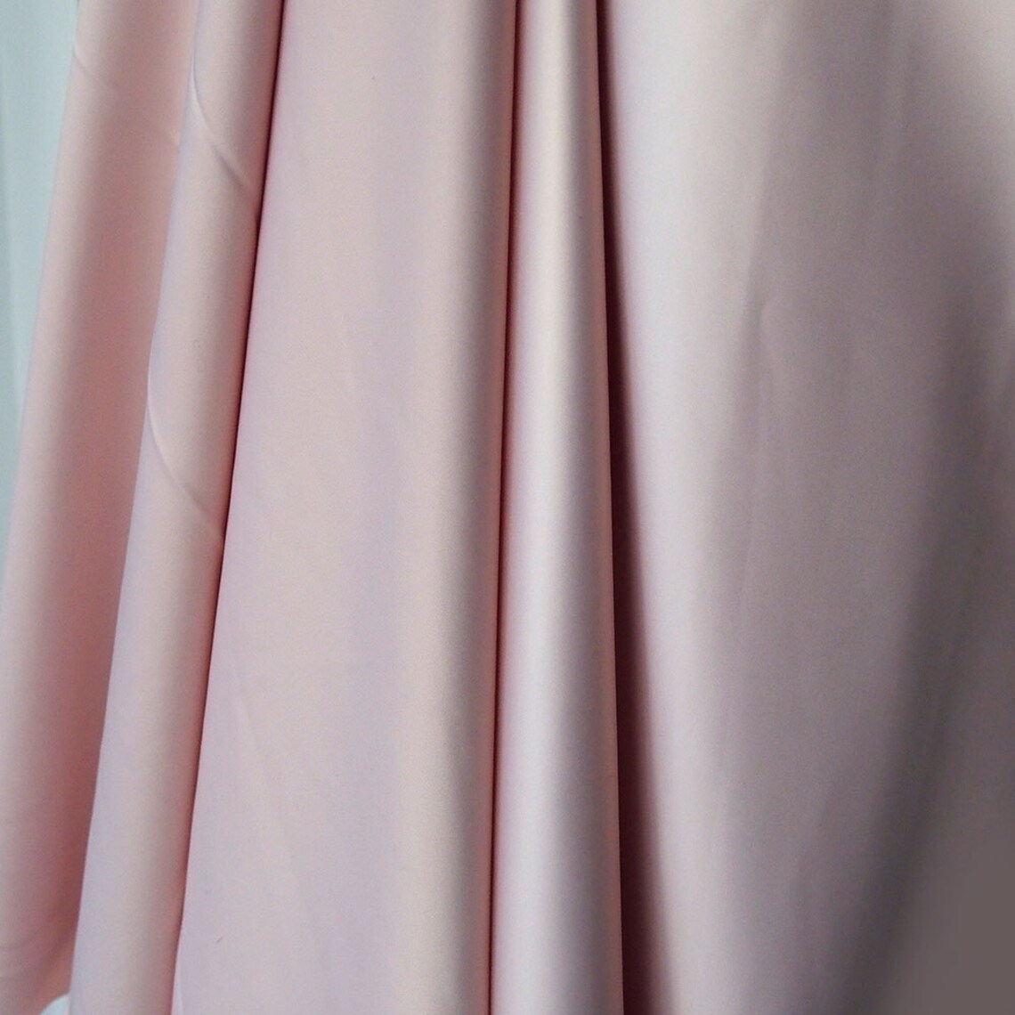 Soft Pink Polyester Satin Fabric Poly Spandex Heavy Duchess - Etsy