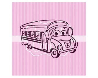 School bus stencil | Etsy