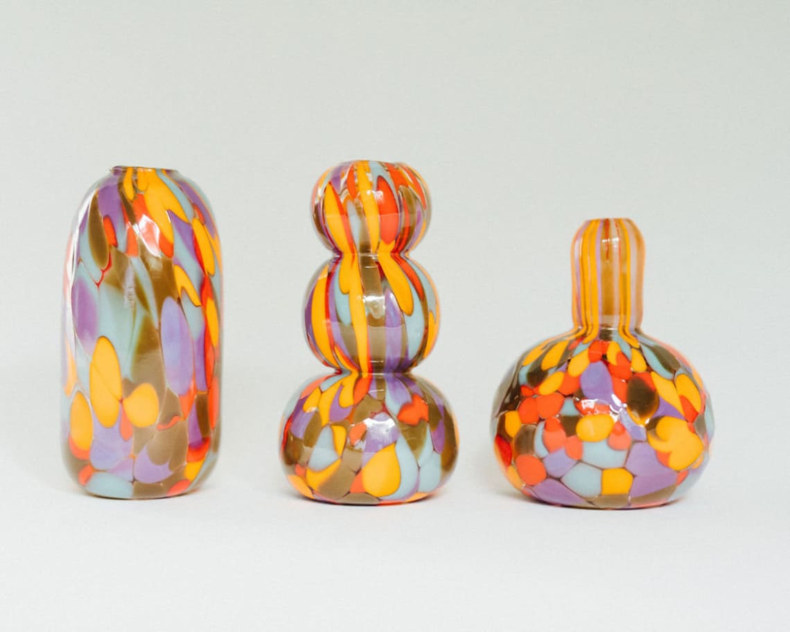Glass Blown Jester Mini Vase - Etsy