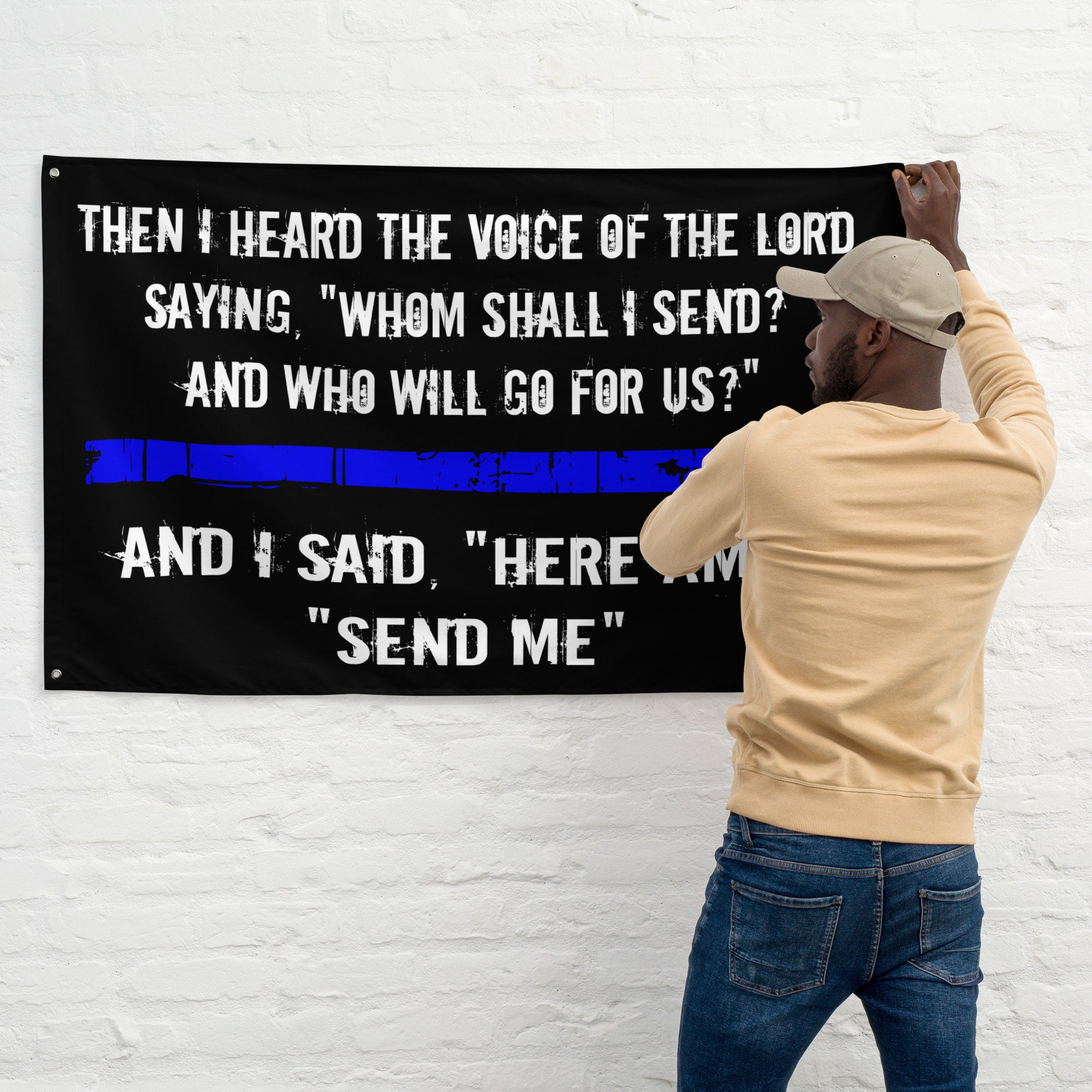 Whom Shall I Send, Send Me Flag Quote Law Enforcement Police Officer ...