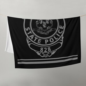 Personalized Connecticut Highway Patrol Throw Blanket, CT DPS Badge ...