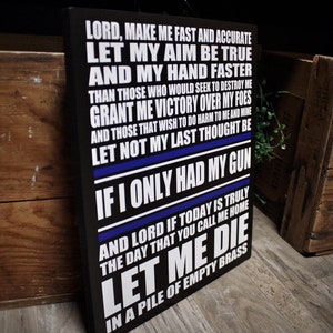 Gunfighter's Prayer Wood Sign "let Me Die in A Pile of Empty Brass ...