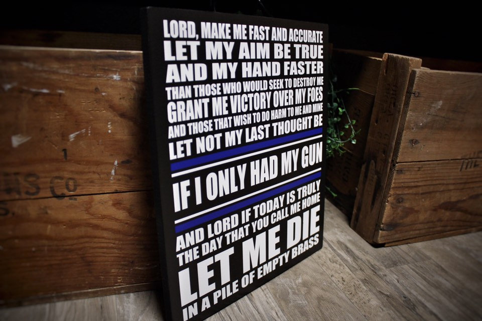 Gunfighter's Prayer Wood Sign "let Me Die in A Pile of Empty Brass ...