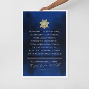 Personalized California Highway Patrol Framed Poster, Gift for CHP ...