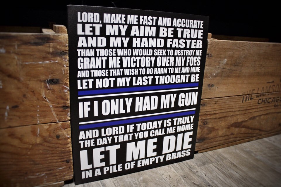 Gunfighter's Prayer Wood Sign "let Me Die in A Pile of Empty Brass ...